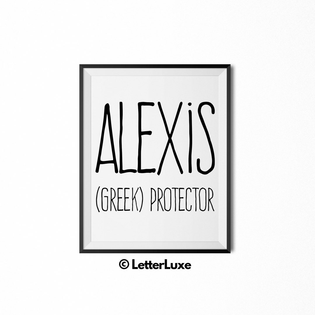 Alexis nombre que significa arte, alexis imprimible regalo de ...