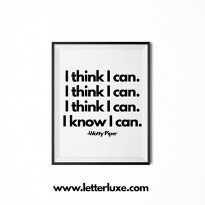 I Think I Can I Know I Can, Literary Baby Nursery Decor, Playroom ...