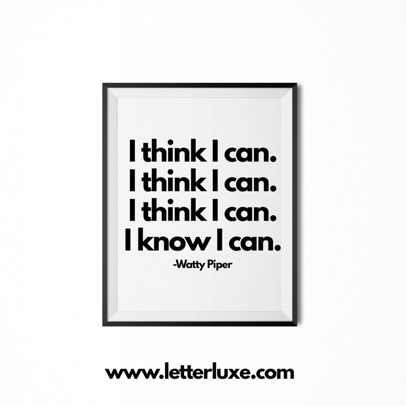 I Think I Can I Know I Can Literary Baby Nursery Decor - Etsy