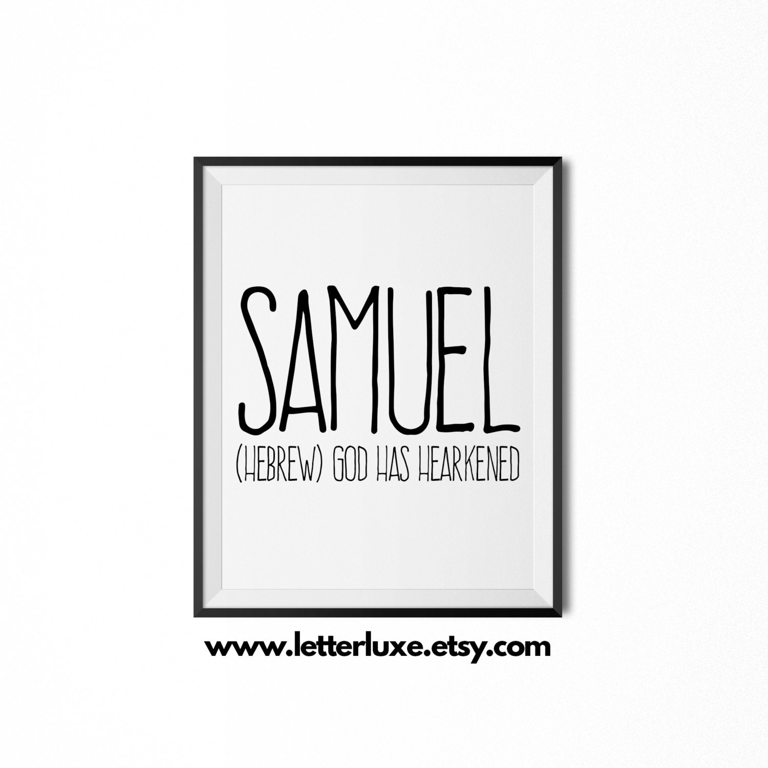 Samuel Name Meaning Art Printable Baby Shower Gift Nursery | Etsy