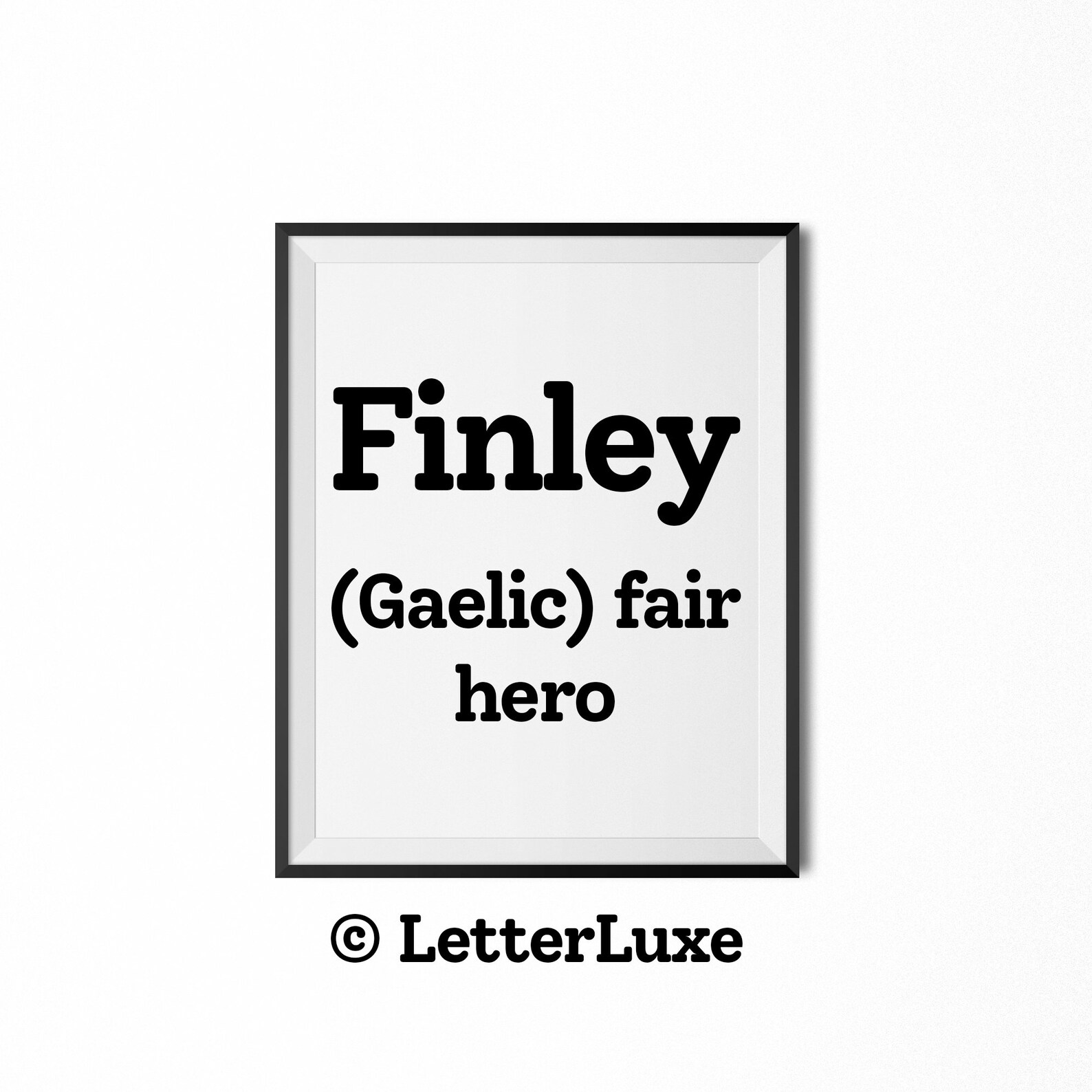 Finley Name Meaning Sign, Finley Printable Baby Shower Gift, Birthday ...