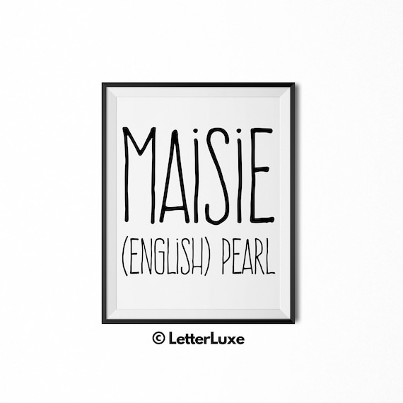 Maisie Name Meaning Art Maisie Printable Baby Girl Shower - Etsy UK