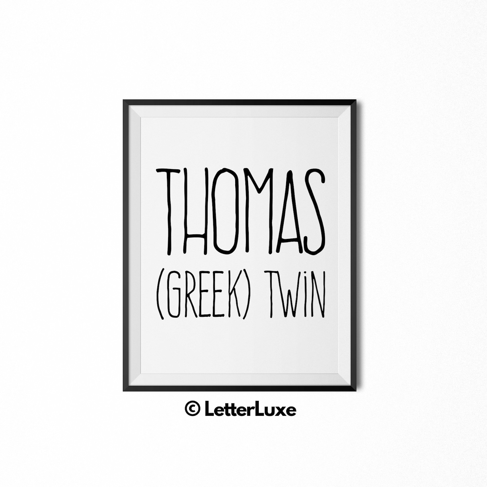 Thomas Name Meaning Art, Thomas Gift, Printable Baby Shower Gift ...