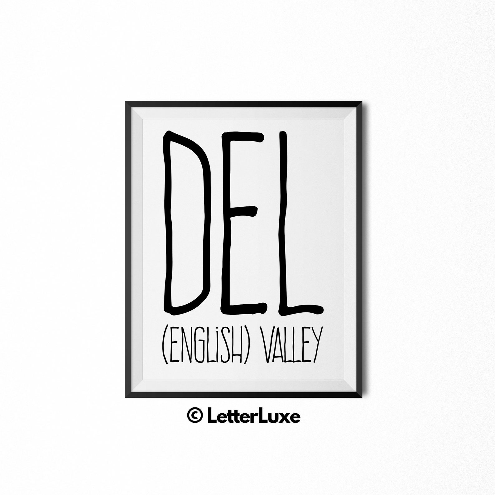 Del Name Meaning Art, Del Gift, Del Printable Baby Shower Gift, Nursery ...