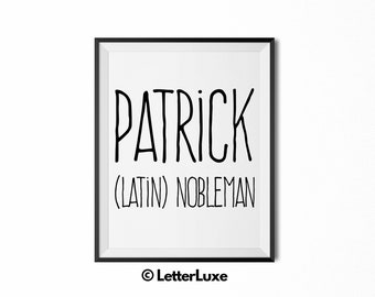 Patrick Name Art - Etsy