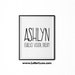 Ashlyn Name Meaning Art, Ashlyn Gift, Printable Baby Shower Gift ...