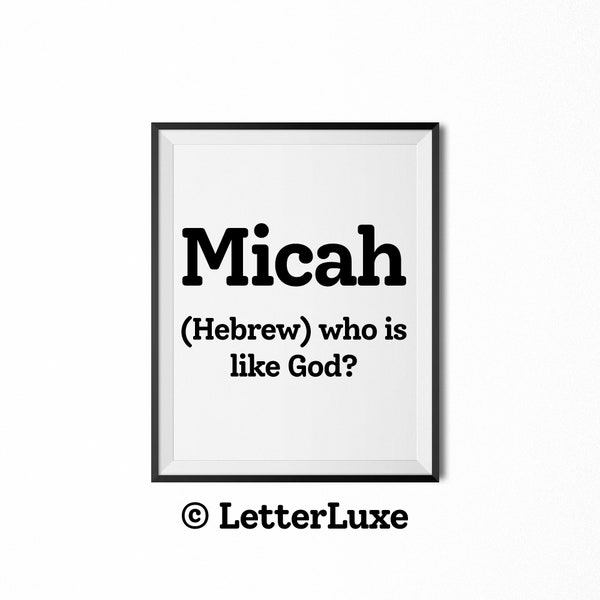 Micah Sign - Etsy Canada