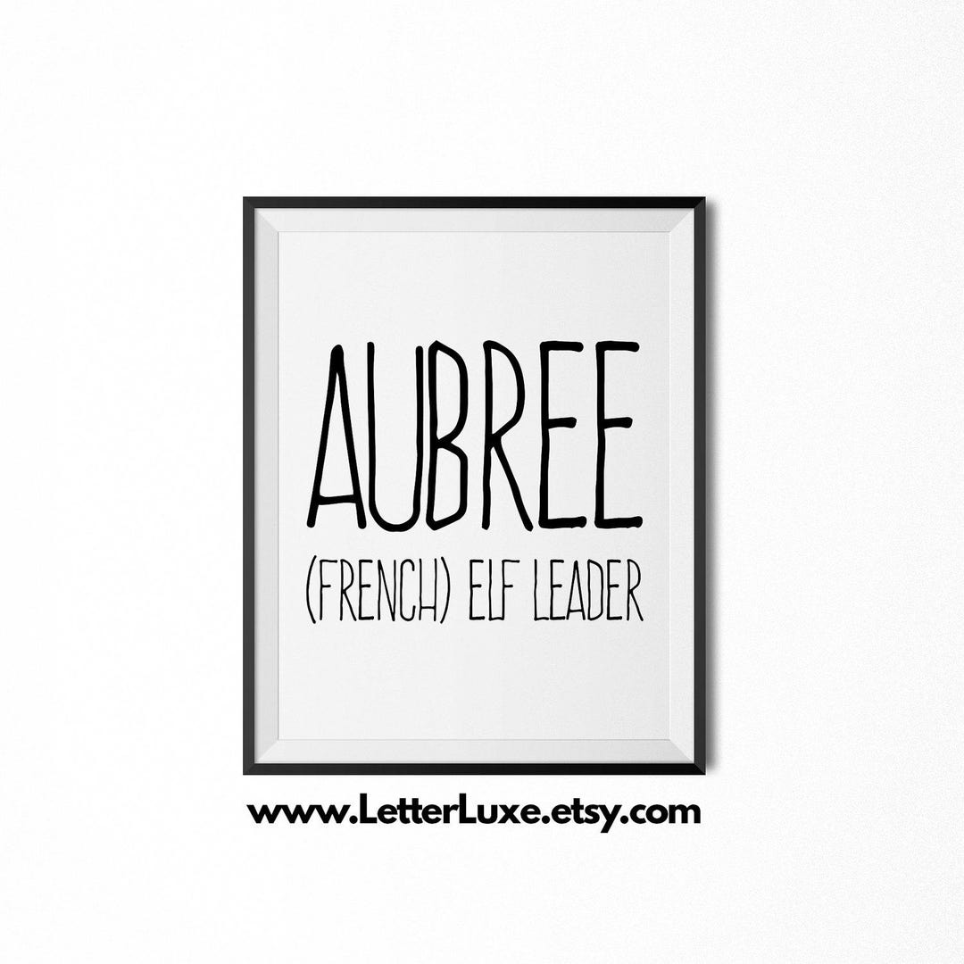 Aubree Name Meaning Art, Aubree Gift, Printable Baby Shower Gift ...