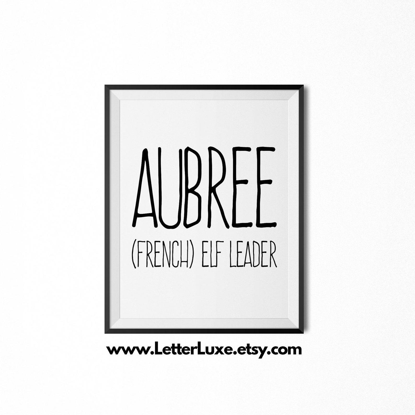 Aubree Name Meaning Art, Aubree Gift, Printable Baby Shower Gift ...