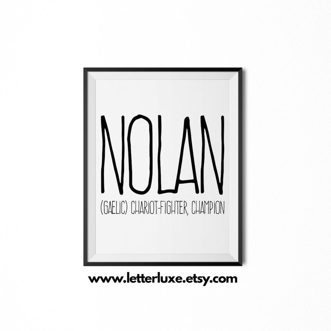 Nolan Name Meaning Art, Nolan Gift, Printable Baby Shower Gift, Nursery ...