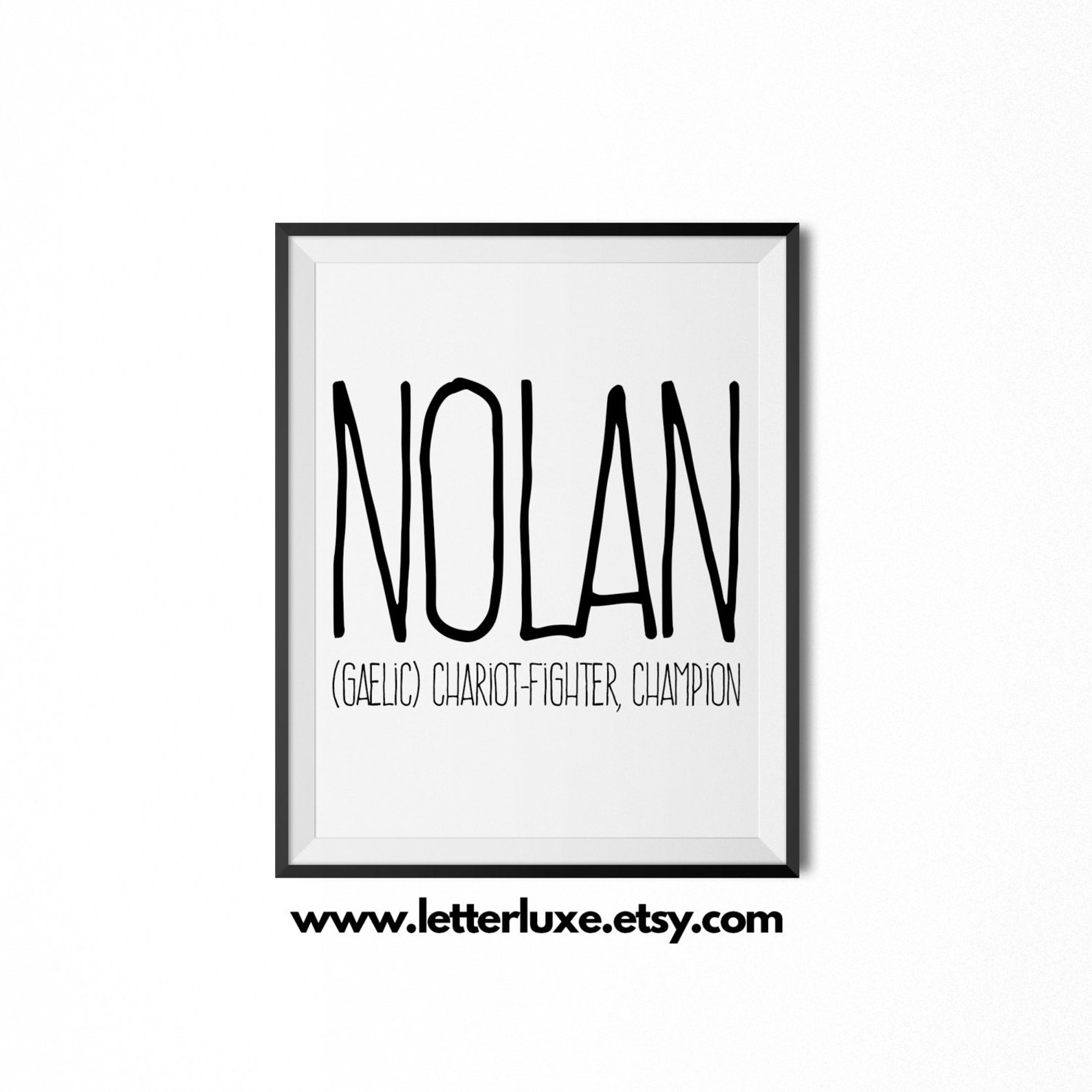 Nolan Name Meaning Art, Nolan Gift, Printable Baby Shower Gift, Nursery ...
