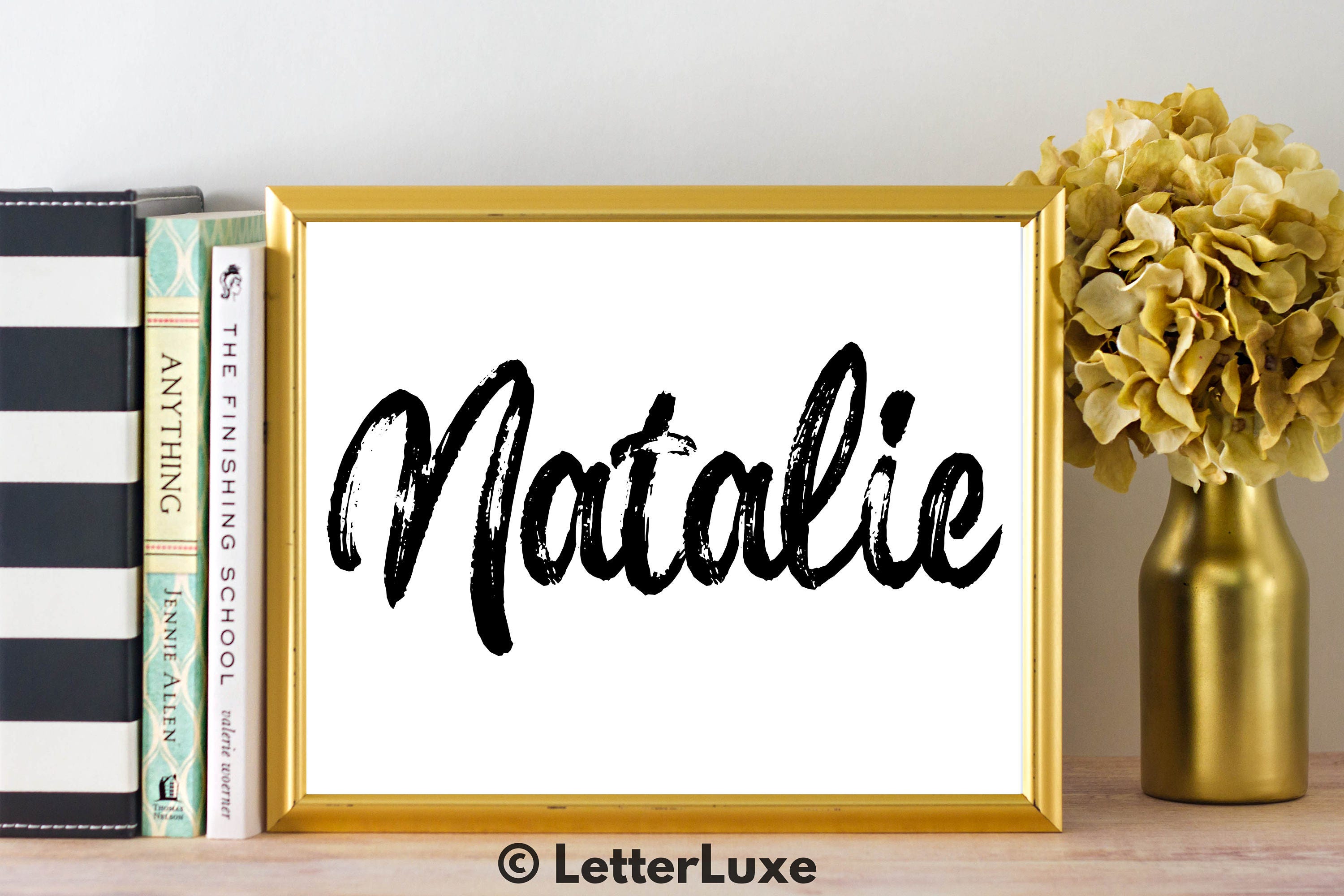 Natalie Name Art Printable Gallery Wall Living Room | Etsy