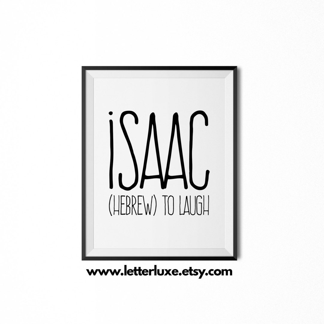Isaac Printable Kids Gift, Isaac Gift, Name Meaning Art, Baby Shower ...