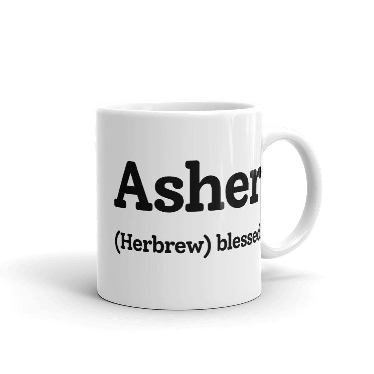 Asher Name Meaning Mug, Birthday Gift for Him, Son Dad Uncle Brother ...