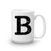 Initial Mug, Letter B, 15oz Ceramic Cup, Roommate Gift Mug, Right ...