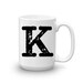 Initial Mug, Letter K, 15oz Ceramic Cup, Granddad Gift Mug, Right ...