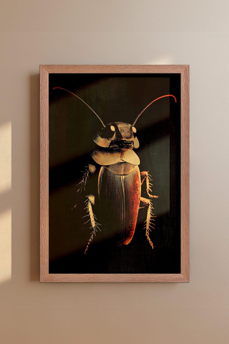 Vintage Cockroach Wall Art Print - 1920's Italian Poster Style - Etsy