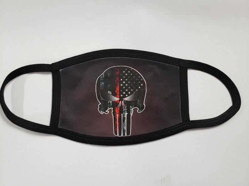 US Flag Skull Face Mask - Etsy