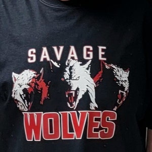 Savage Wolves Tee - Etsy