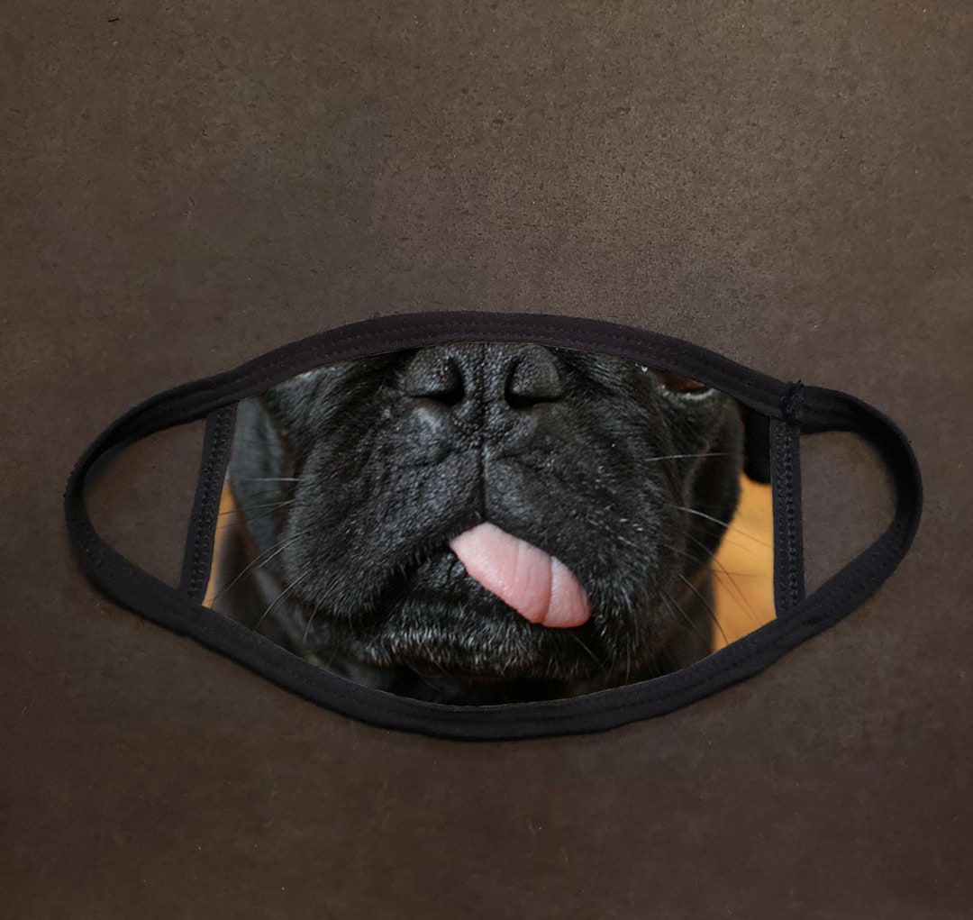Dog Face Pug Real Face Mask - Etsy