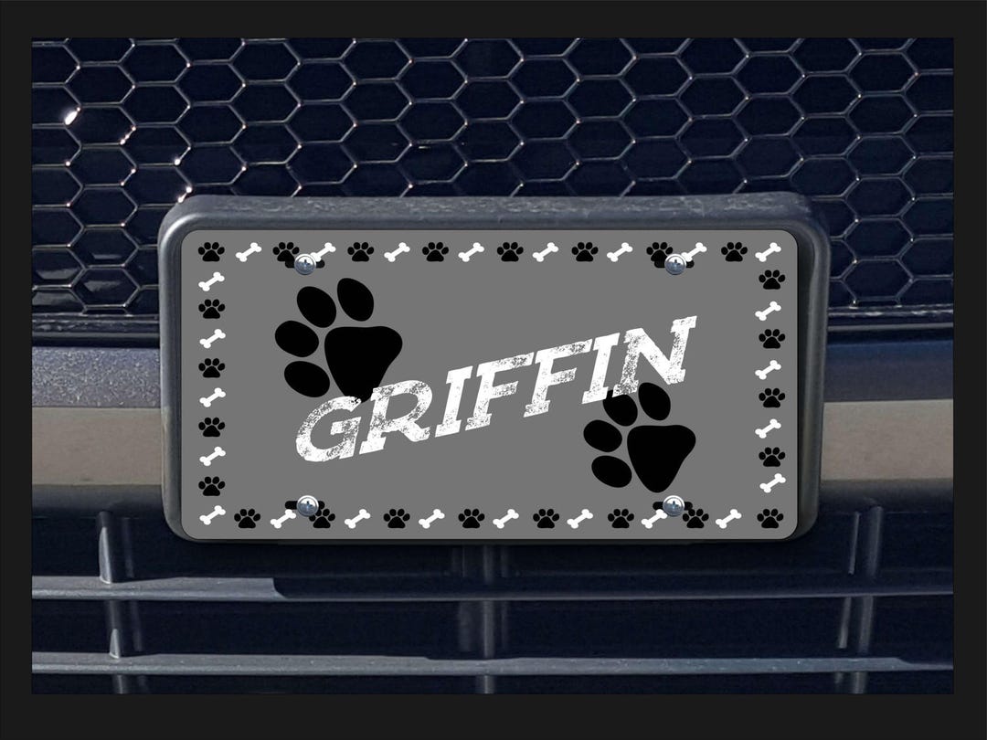 Paws License Plate Personalized With Pet Name - Etsy