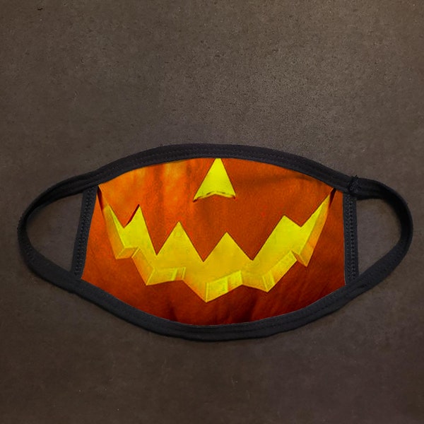 Jack O Lantern Face Mask - Etsy
