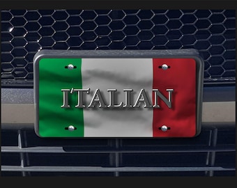Italian Flag Personalized Custom Novelty Front License Plate Decorative ...