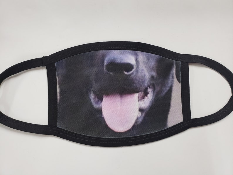 Dog Face Black Lab Real Face Mask | Etsy
