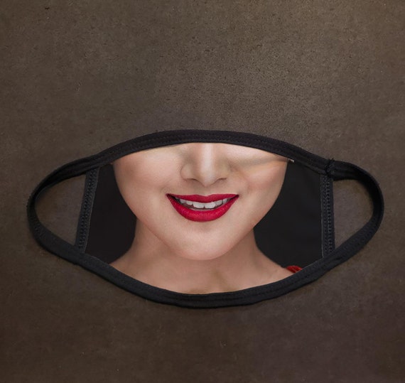Asian Light Sexy Red Lips Face Mask - Etsy