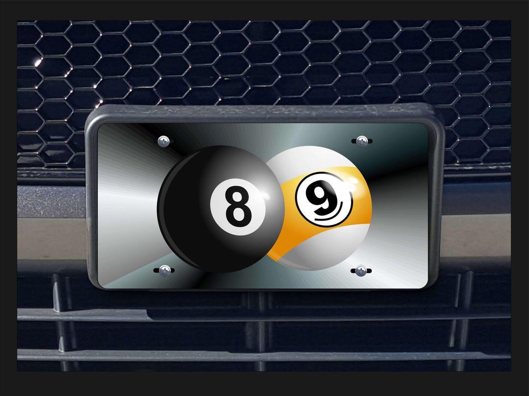 8 'n' 9 Balls Billiards License Plate - Etsy