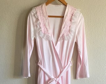 Pink Lace Robe - Etsy
