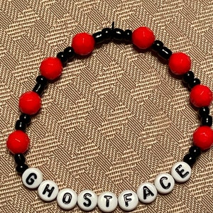 Scream Horror Movie Ghostface Inspired Beaded Bracelet - Etsy