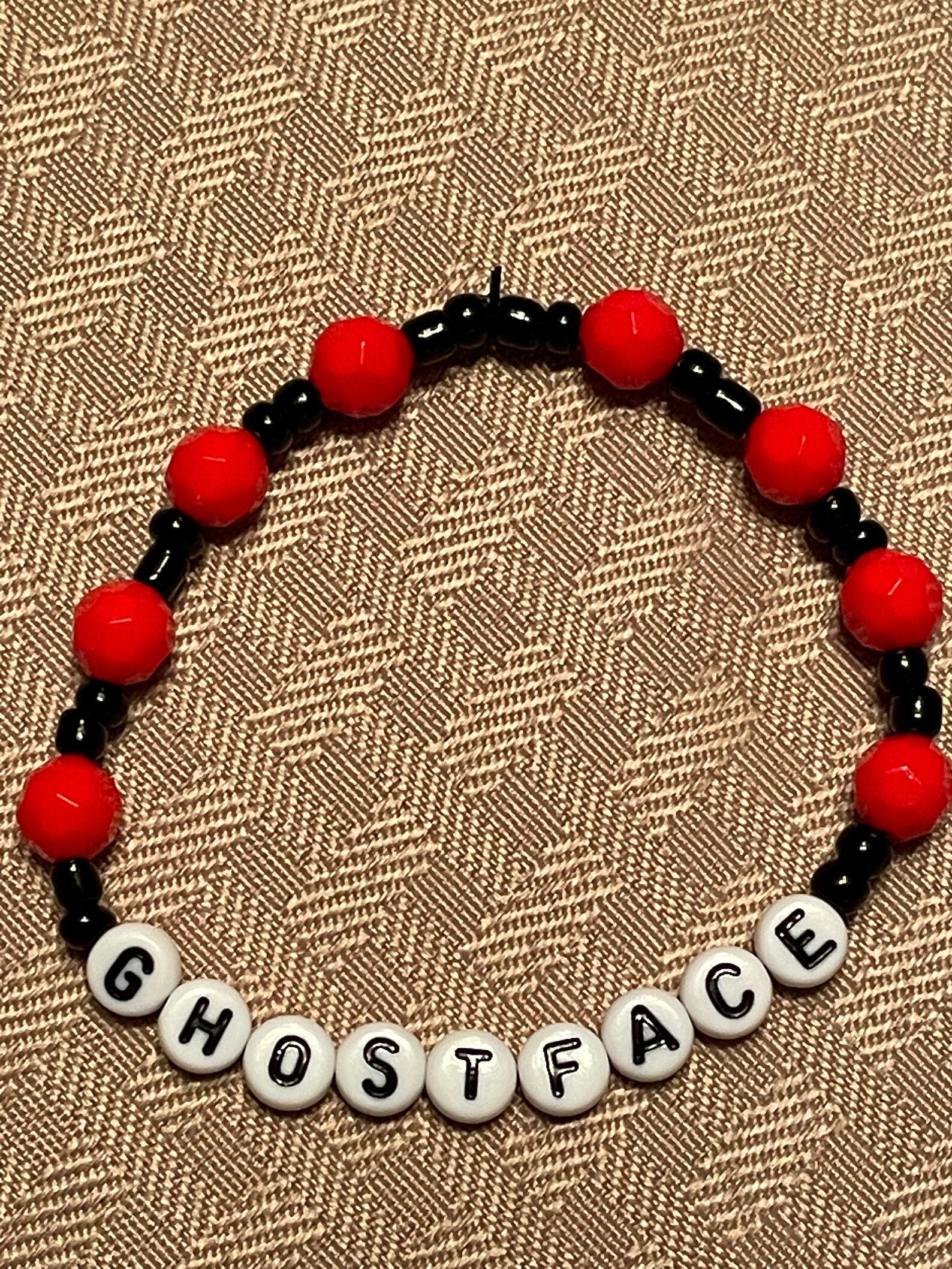 Scream Horror Movie Ghostface Inspired Beaded Bracelet - Etsy