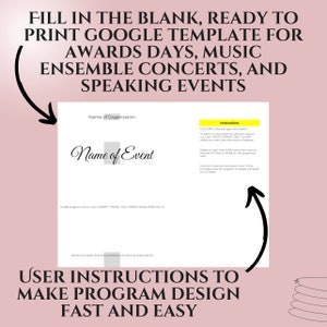 Choir/band Concert Program, Awards Ceremony, and More Formal Event ...
