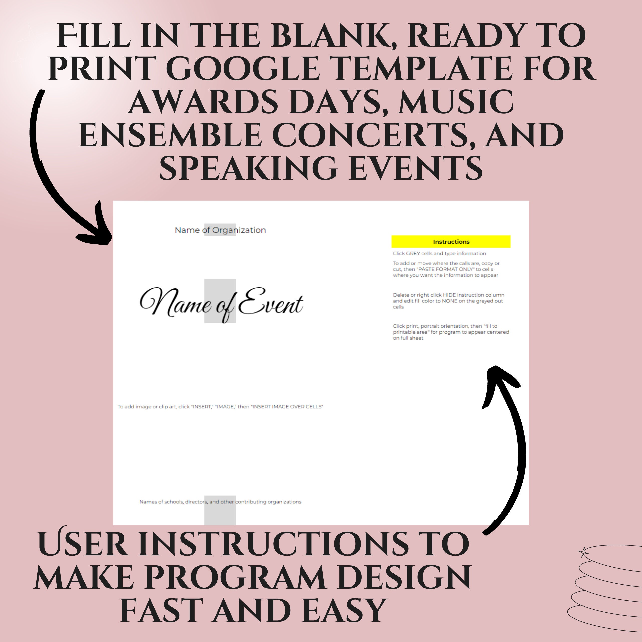 Choir/band Concert Program, Awards Ceremony, and More Formal Event ...