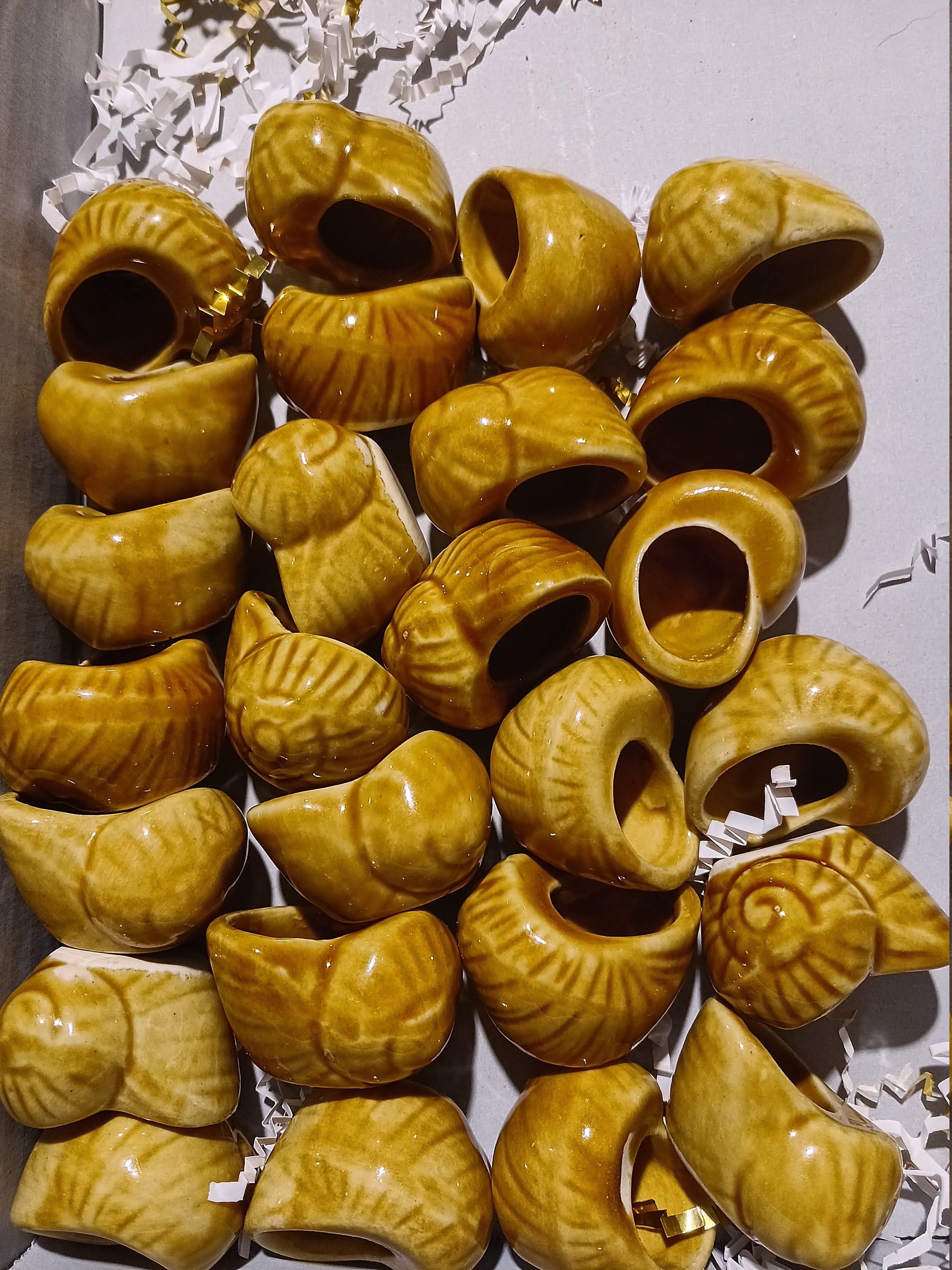 Vintage Escargot Shells Ceramic French Cuisine Set of Baker's Dozen 13 ...