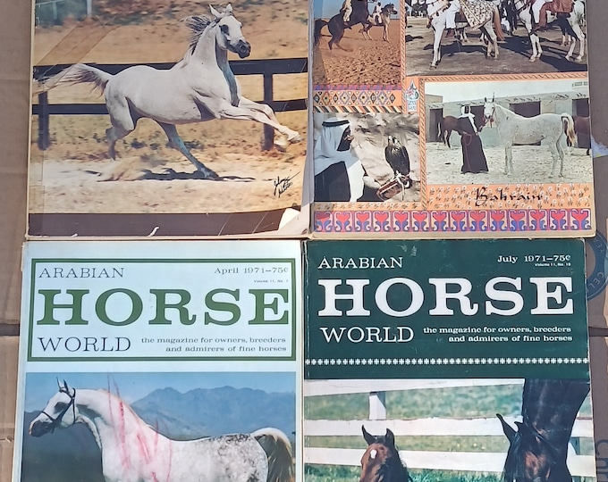 9 VTG 1970's Arabian Horse World Magazines Stallion Guide Lot of ...