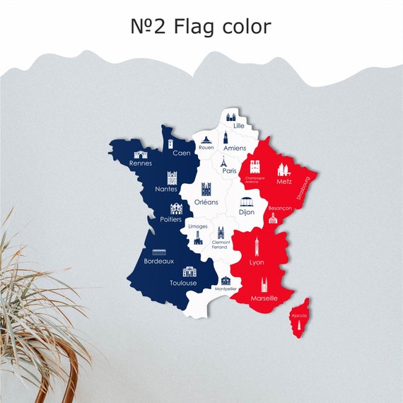 3D France Wood Map a Gift to a Frenchman Personalized Map - Etsy