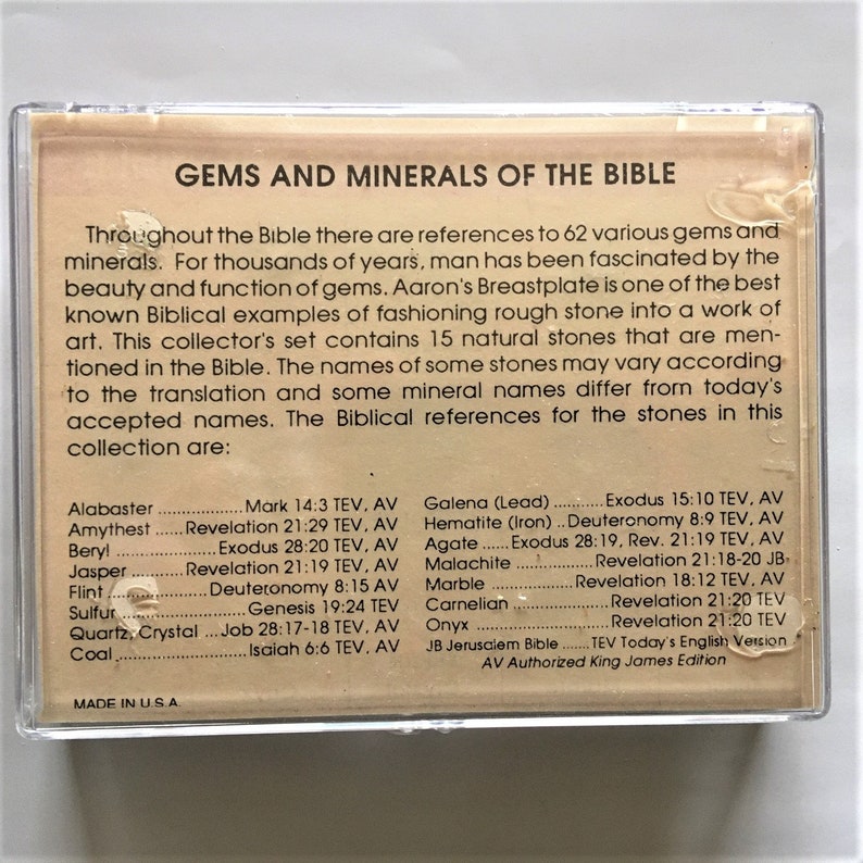 Gems and Minerals of the Bible | Etsy