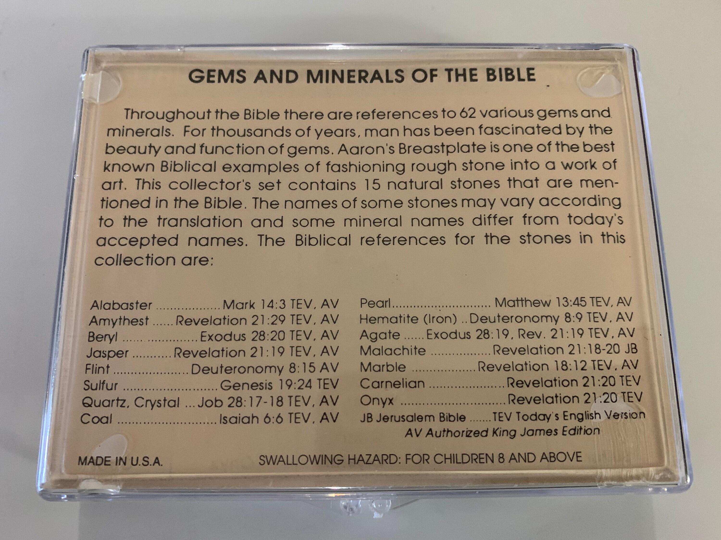 Gems and Minerals of the Bible | Etsy