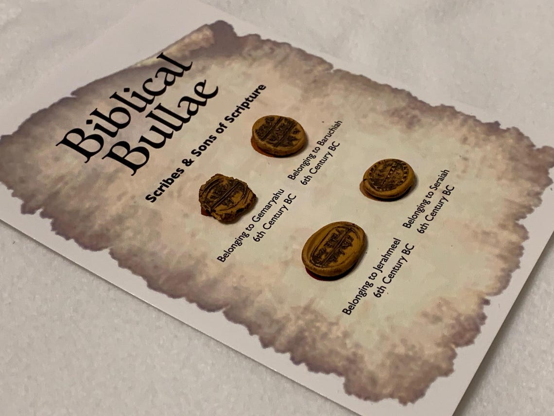 Biblical Bullae: Scribes & Sons of Scripture Recreations - Etsy