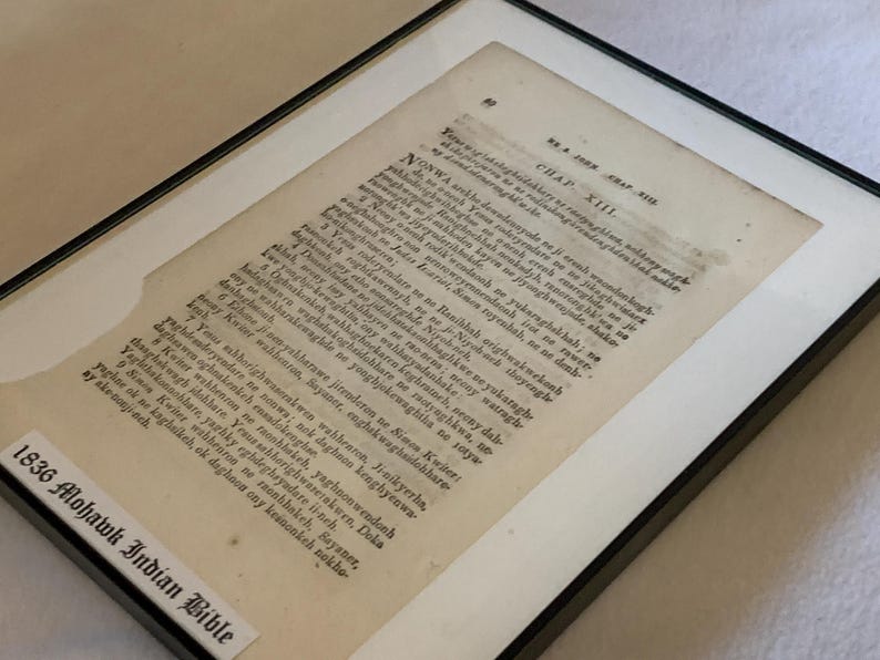 Rare 1836 Mohawk Bible Page - Etsy