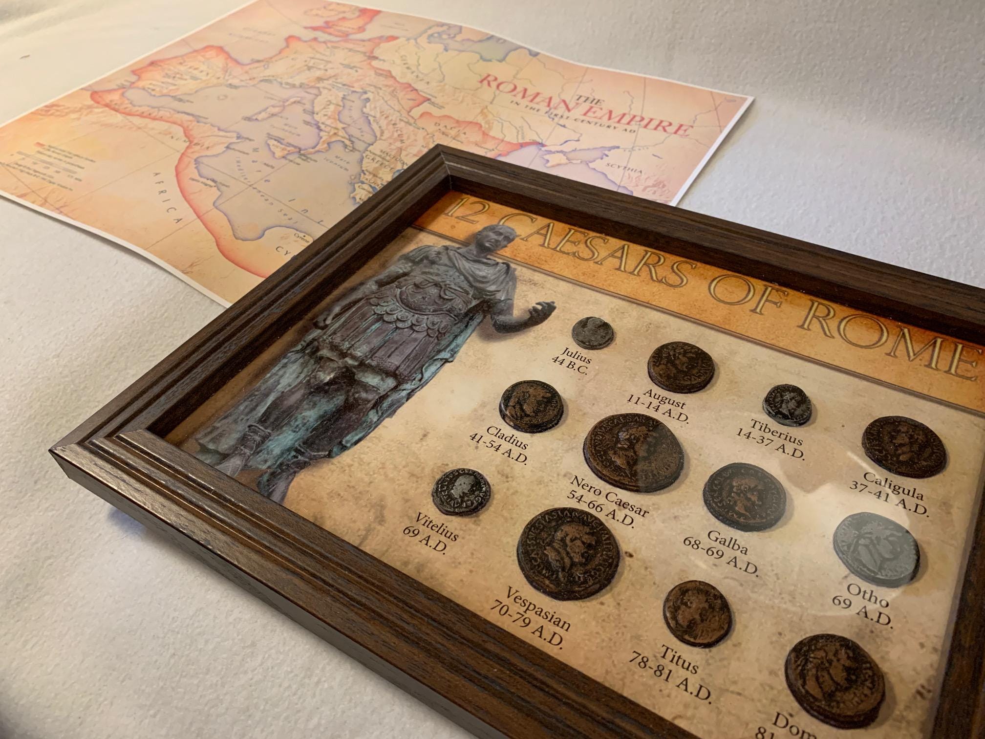 Roman Empire Map & Coin Set - Etsy