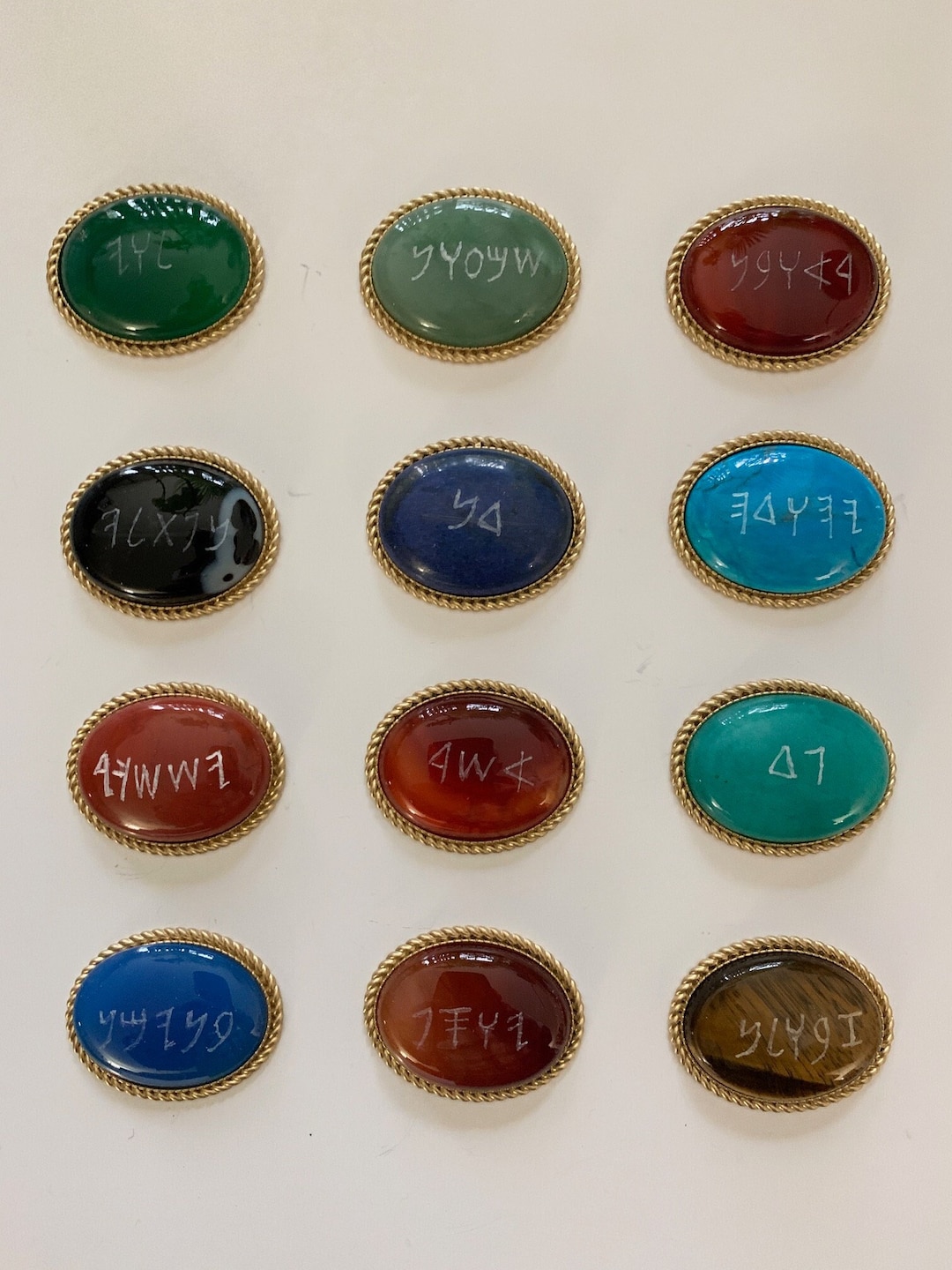 Aaron's Breastplate Real Stones Separate in Gold Colored Settings - Etsy