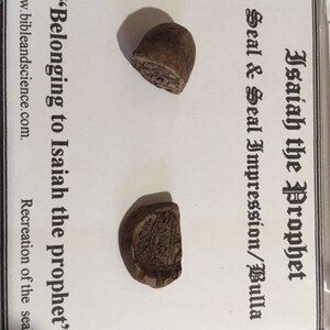Isaiah the Prophet's Seal & Impression/bulla Recreation - Etsy