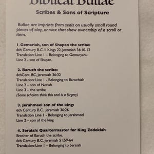 Biblical Bullae: Scribes & Sons of Scripture Recreations - Etsy