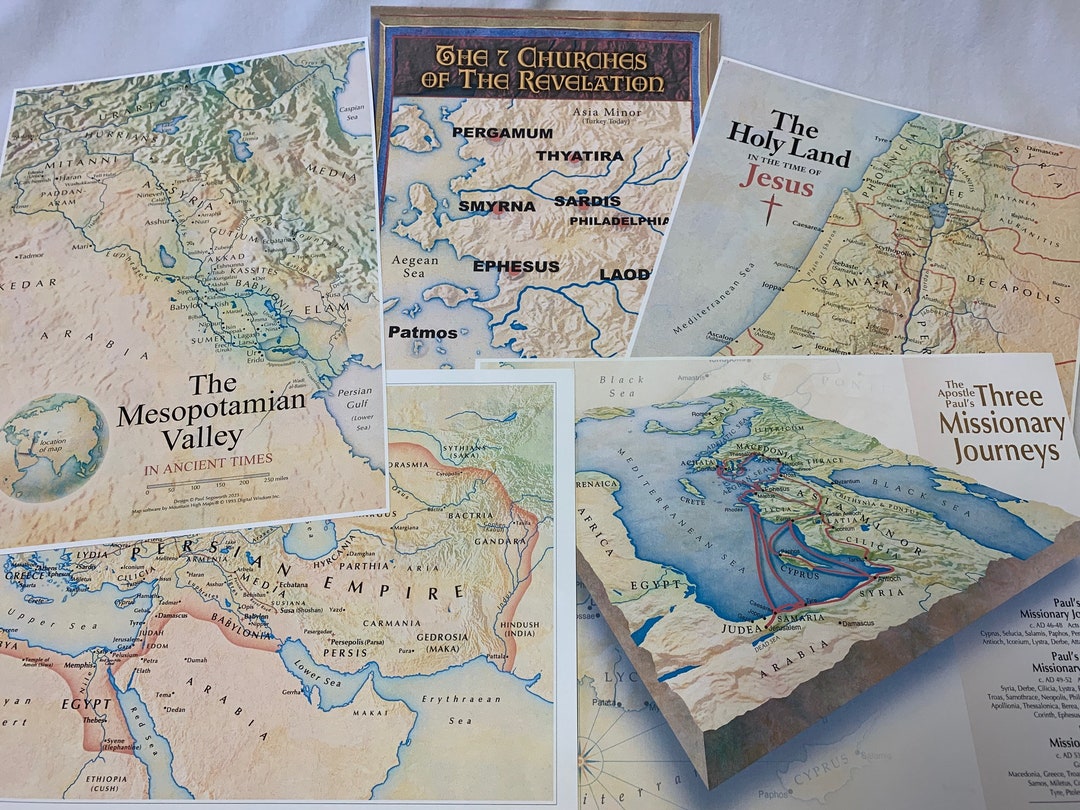 Bible Map Set - Etsy
