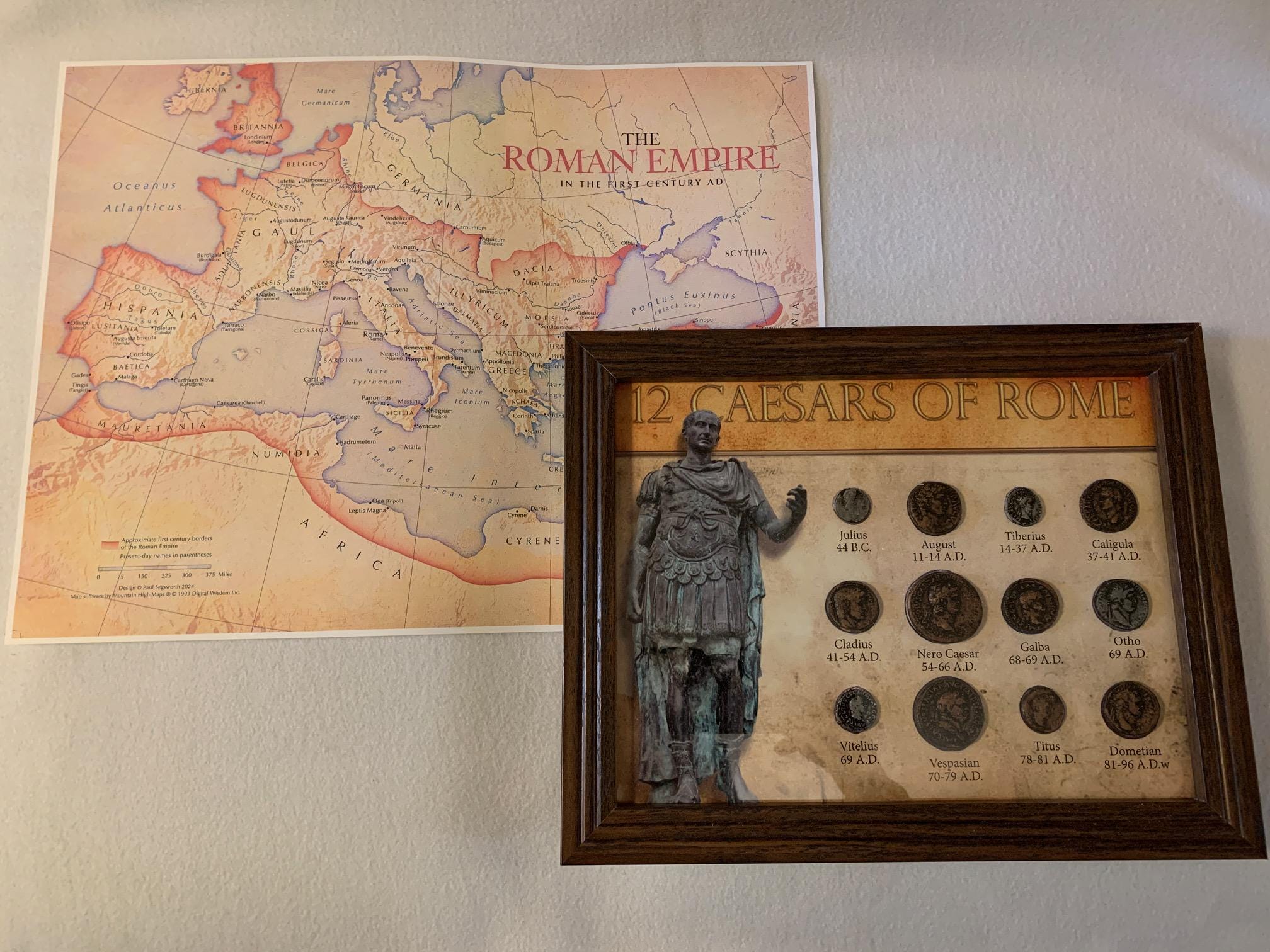 Roman Empire Map & Coin Set - Etsy