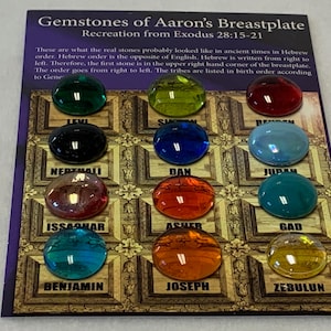 Gemstones of Aaron's Breastplate Glass Stones - Etsy