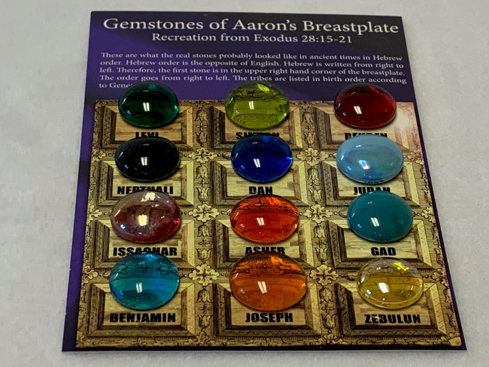 Gemstones of Aaron's Breastplate Glass Stones - Etsy